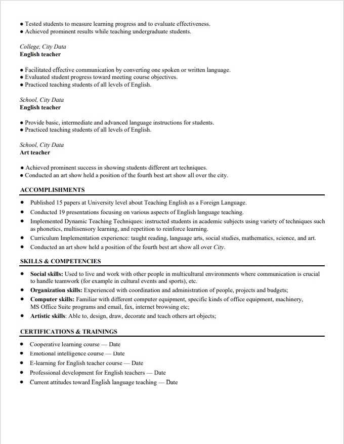 Academic CV Sample | CV Example & Writing Guide